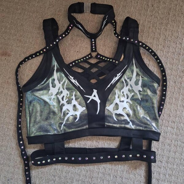 Dance Aerial Circus RED QUEEN Costume Harlequin Queen of Hearts Halter ...