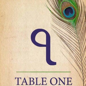 Printable Table Numbering Indian Weddings Vintage Theme 'gujarati ...