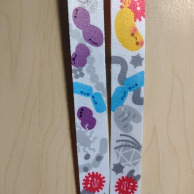 Microbiology Lanyard, ID Lanyard, Biologist Gift, MLT, Microbe, Virus ...
