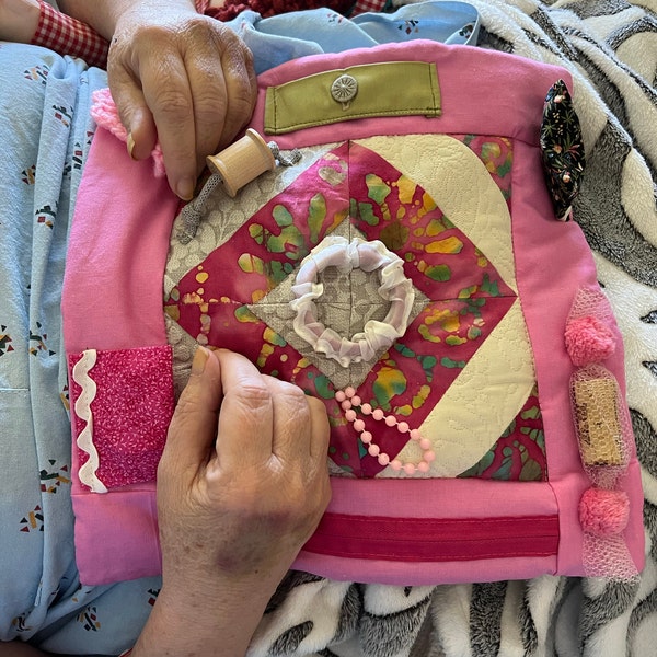 Fidget Quilt, Busy Blanket, Sensory Mat for Memory Care, Dementia ...