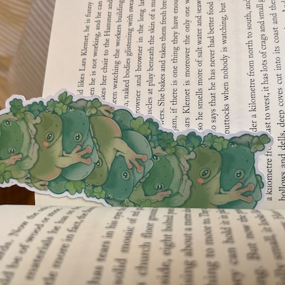 Frog Stack Bookmark Frog Art Cute Bookmark Laminated Cottagecore Book ...