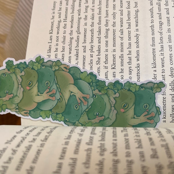 Frog Stack Bookmark | Frog Art | Cute Bookmark | Laminated ...