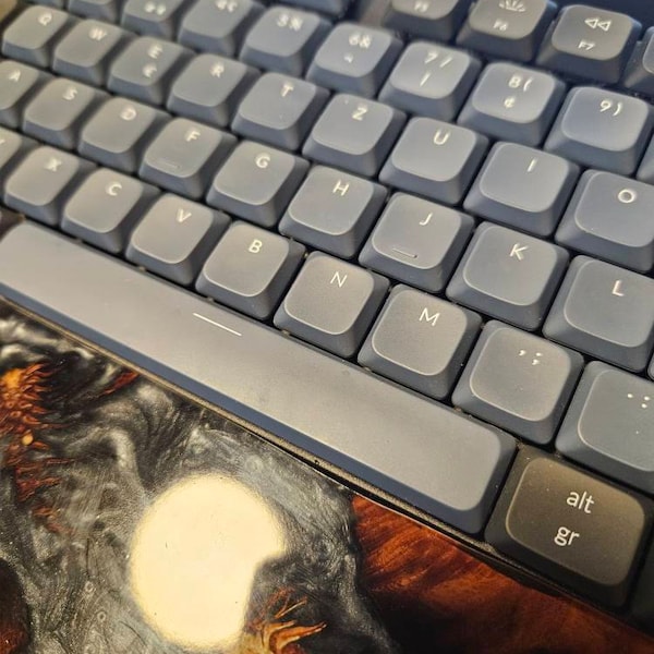 Colorful Resin and Wood Wrist Rest| Mechanical Keyboard Wrist Rests ...