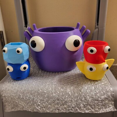 Pikmin Planter Pots 3D Printed - Etsy