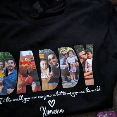 Custom Dad Shirt,papa Photo Shirt,customized FATHER Day Gift ...