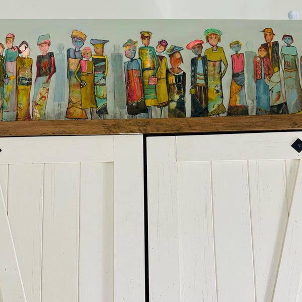 Abstract Floral Large Original Wall Art Belles of the Ball an Original ...