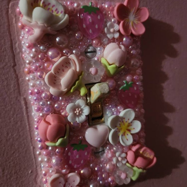 Pink Aesthetic Cute Kawaii Light Switch Plate - Etsy