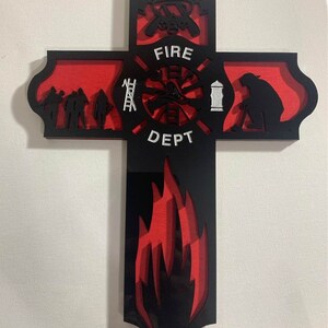 Firefighter Cross SVG Digital File Download Dxf Pdf Png Svg Commercial ...