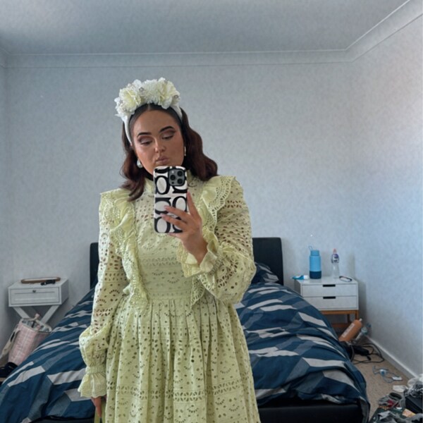 Races Headband Fascinator Flower Crown Melbourne Cup Rose Gold Pink ...