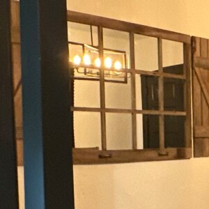 8 Pane Farmhouse Wall Decor Window Mirror Rustic Window Mirror Rustic ...