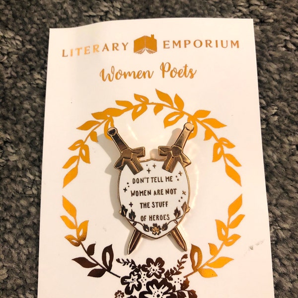 Qiu Jin Enamel Pin - Women Poets Pin Collection - Book Lover - Feminist ...