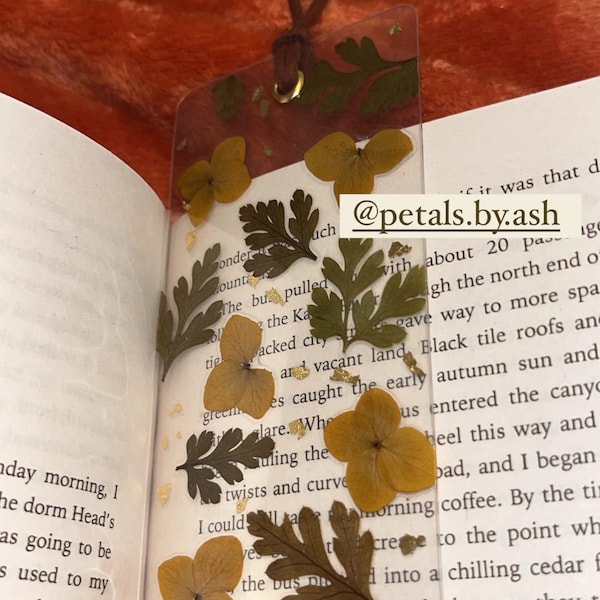 Pressed Flower Bookmark. Real Dried Flower Bookmark. - Etsy
