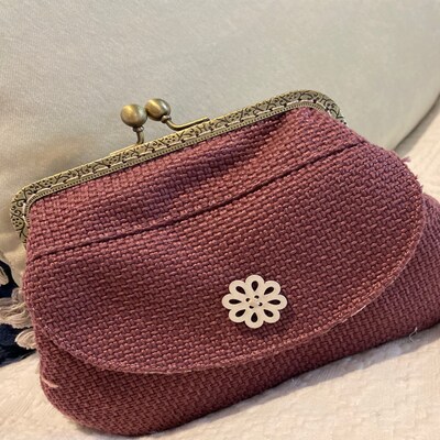 Kiss Lock Purse With Pocket Women Purse Gifts Kiss Lock Coin - Etsy