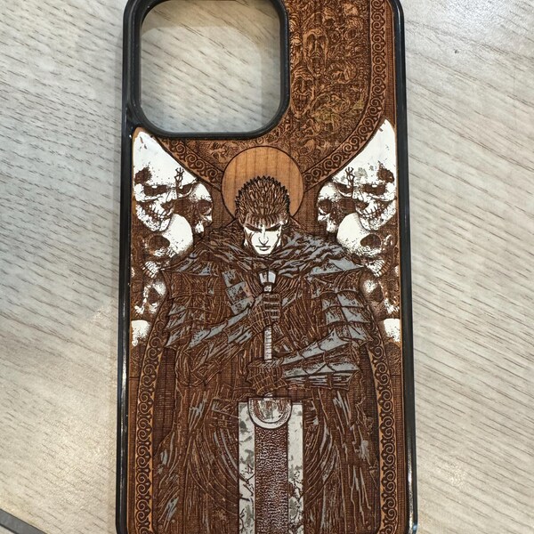 Santa Muerte - Phone Case Wood Laser Engraved + Hand Painting for ...