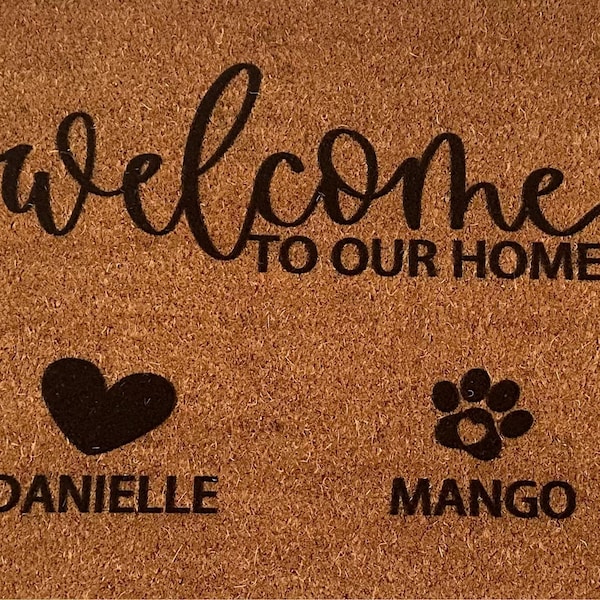 Custom Business Logo Door Mat Your Text Here Personalized Doormat ...