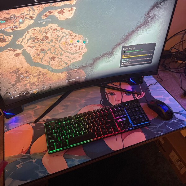 Nami One Piece Anime Character Desk Mat Vibrant Illustration Mouse Pad ...