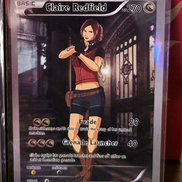 Resident Evil Claire Redfield GX Custom Made Card - Etsy