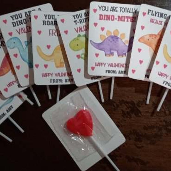 Dino-mite Valentines Cards, Printable Dinosaur Valentines Card or Kids ...