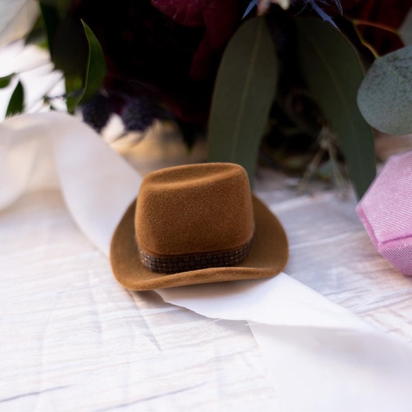 Cowboy Hat Ring Box Gift Box Jewelry Box Proposal Box Ring Box Earring ...