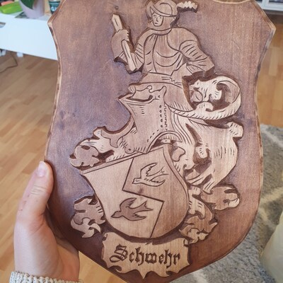 Pearson Personalized Family Crest, Hand Carved, Coat of Arms, Custom ...