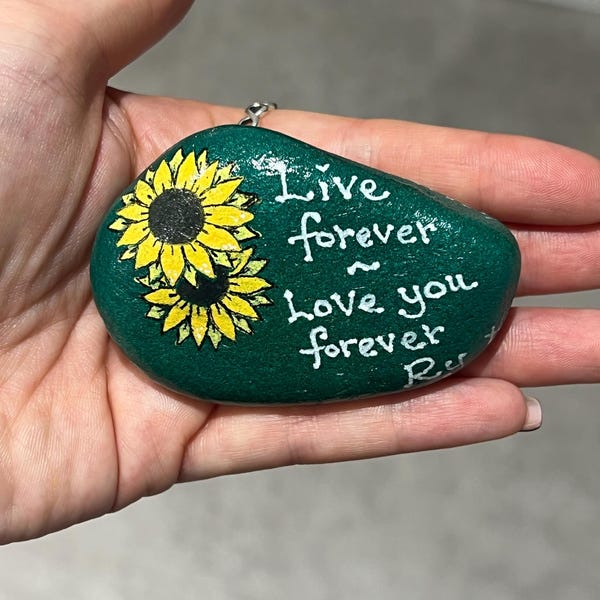 Pocket Pebble Hug With Poem and Hand Painted Heart on a Natural Beach ...