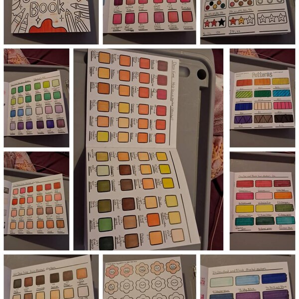 Colour Swatch Book - Colouring in - Markers - Swatching - Colouring ...