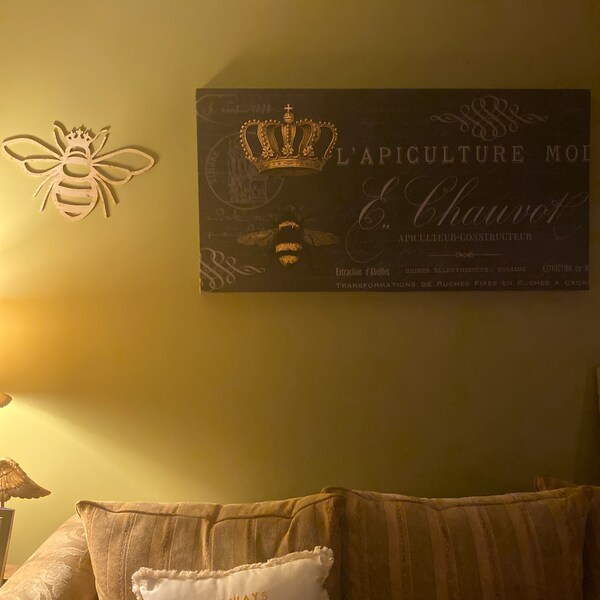 Queen Bee Sign, Wooden Bee Sign, Home Decor Sign, Bee Kind Decor ...