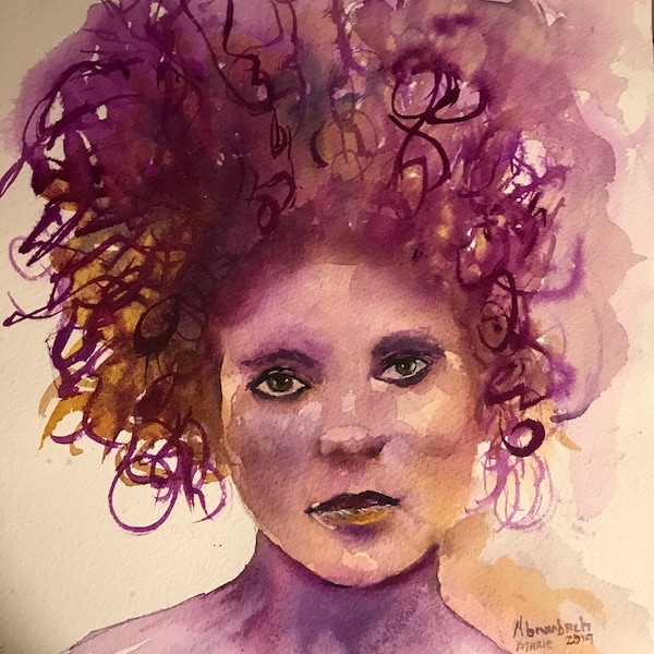 Original Breast Cancer Abstract Painting on Canvas, Wall Art Decor ...