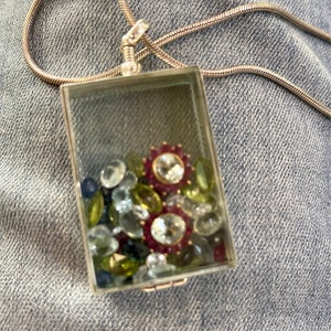 Big Deep Locket for Crystals or Pills, Floating Locket for Gems and ...