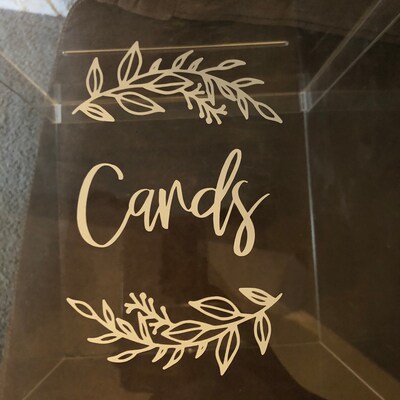 Wedding Card Box Decal Wedding Cards Decal Cards Sticker for Cards Box ...