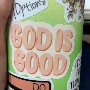 God is Good Hand Lettered Sticker Faith Sticker - Etsy