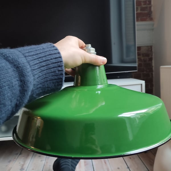 Industrial Factory Shade Enamel Ceiling Lighting Lamp - Etsy