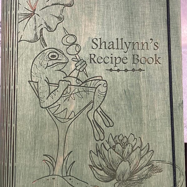 Handwritten Recipe Cookbook, Personalized Wooden Recipe Book, Binder ...