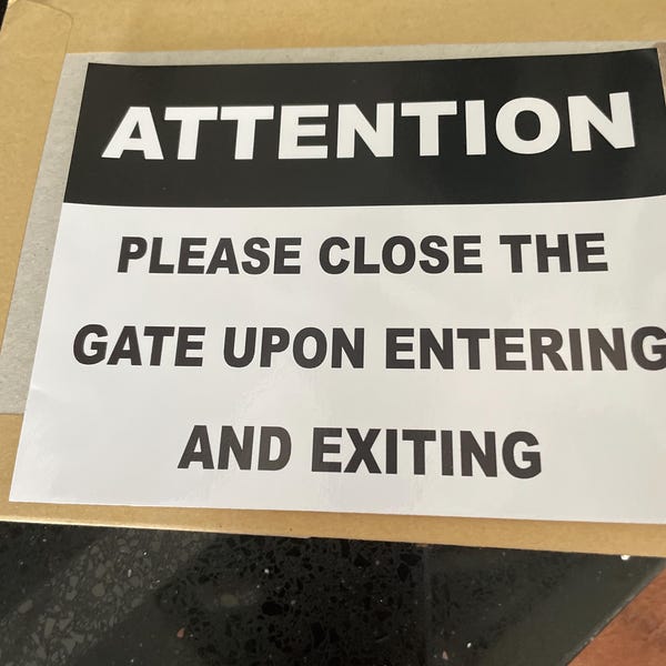 Polite Warning Notice Business Sign Signage Adhesive Sticker Decal ...