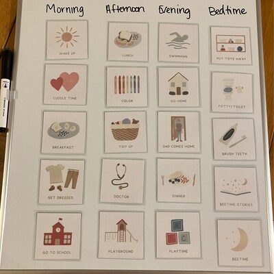 Editable Daily Routine Cards, Toddler Routine Chart, Daily Rhythm ...