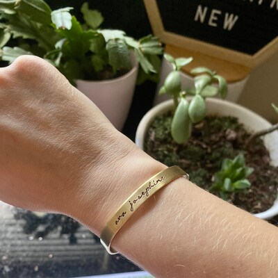 Cursive Name Bracelet Customized Script Jewelry Mother's Day Baby ...