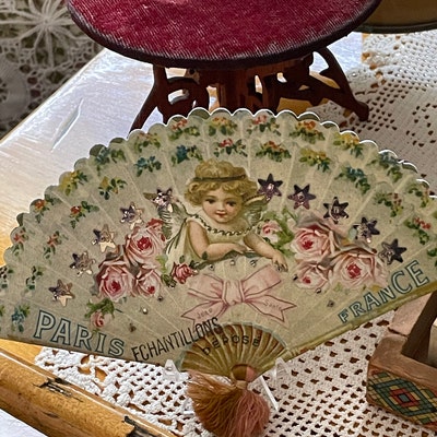 Antique Au Bon Marche Fabric Sample Card Authentic French Fabric ...
