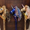 Unicorn Head Toy on Stick, Hobby Horse for Children Ride, Plush Pony ...