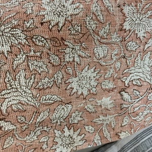 Handloom Linen Fabric Designer Indian Hand Block Print Heavy - Etsy