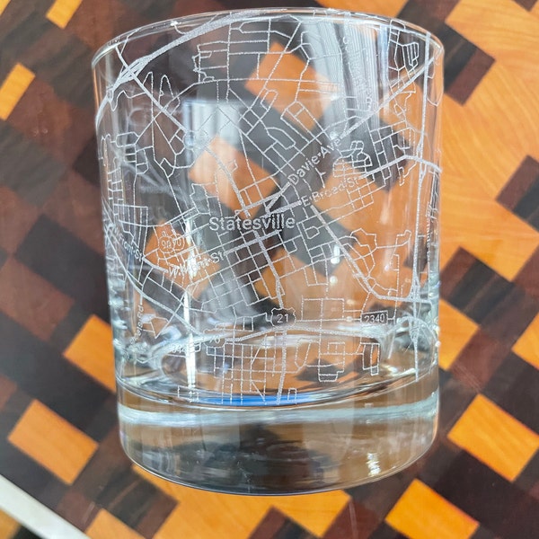 Rocks Whiskey Old Fashioned Glass Urban City Map Your City Pick Your ...