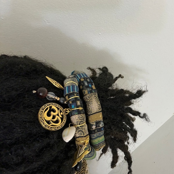 Dreadlock Wrap and Charmed Hair Rings, Thin Wire Twistable Hair Tie ...