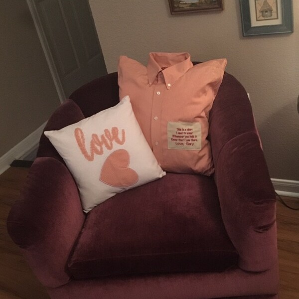 Memory Shirt Pillow Set, Love Memory Pillows, , Loss of Dad, Grief Gift ...