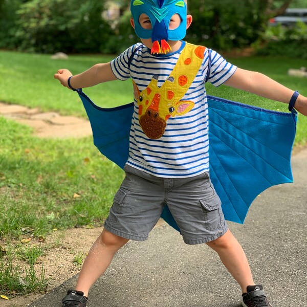 Bald Eagle Costume Set / Mask and Flappable Wings / Kids Eagle Costume ...