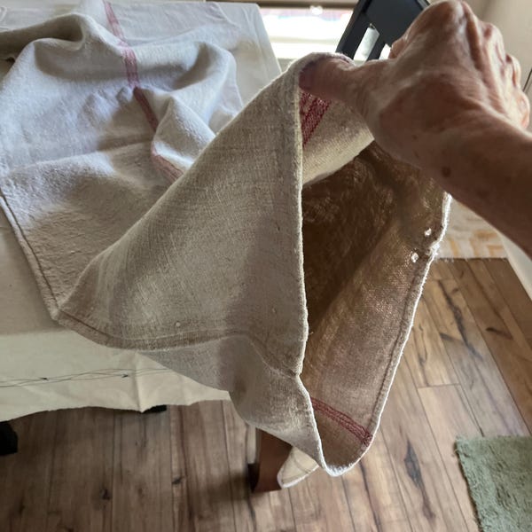 Antique Linen Fabric, 4.59y, Farmhouse Decor, Upholstery, UW 918 - Etsy