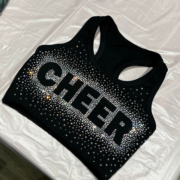 Beautiful Scatter AB Rhinestone Bold DANCE Practice Sports Bra - Etsy