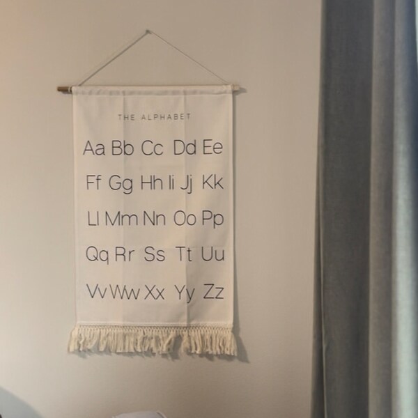 ABC Poster - Alphabet Tapestry Back to School Homeschool Decor - Etsy