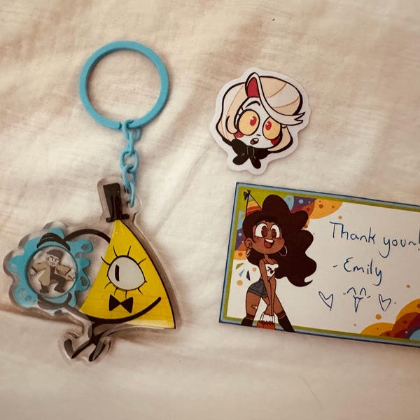 PRE-ORDER Bill Cipher and Ford 3D Keychain - Etsy