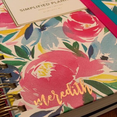 Simplified Planner Name Monogram Decal Sticker Weekly Simplified ...