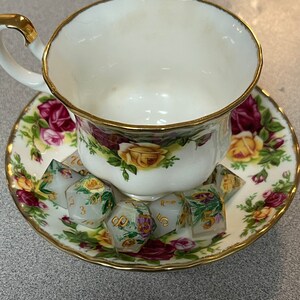 Wild Flower Custom DND Dice to Matching Teacup - Etsy