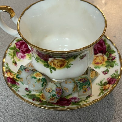 Custom Mini Teacup DND Dice Set - Etsy